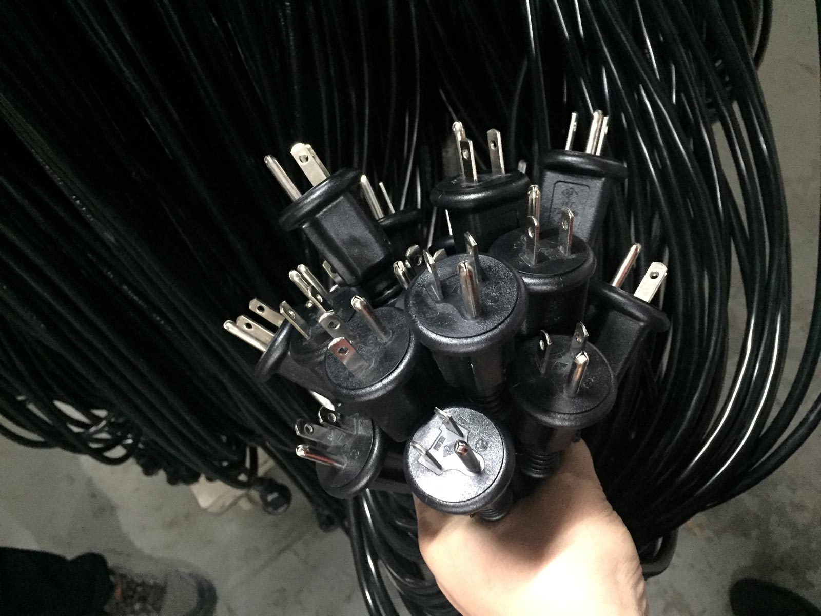 日本JIS 8303 PSE JET三芯防水户外插头电源线